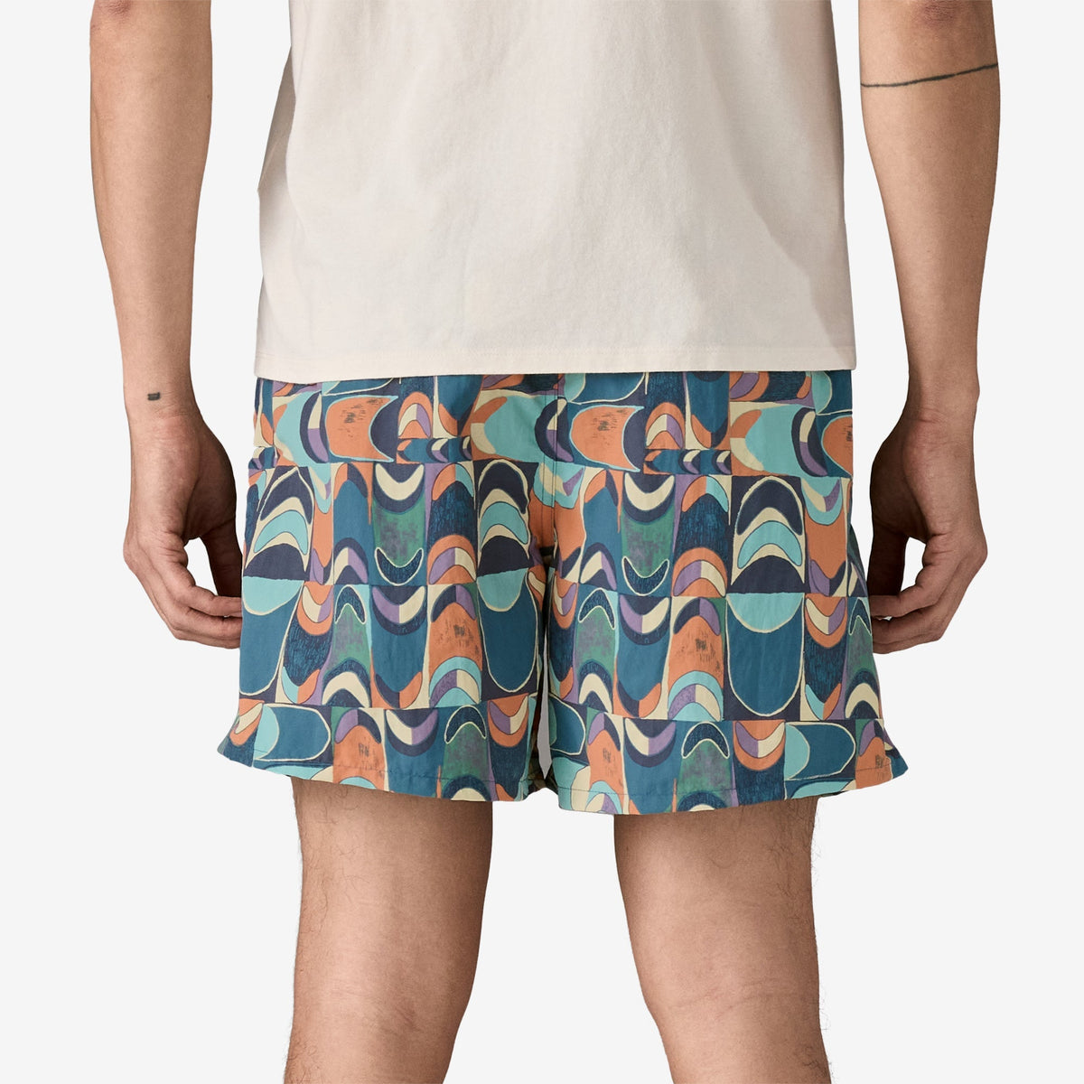 PATAGONIA M'S BAGGIES SHORTS-5IN - SWALLOWTAIL GEO: STILL BLUE ...