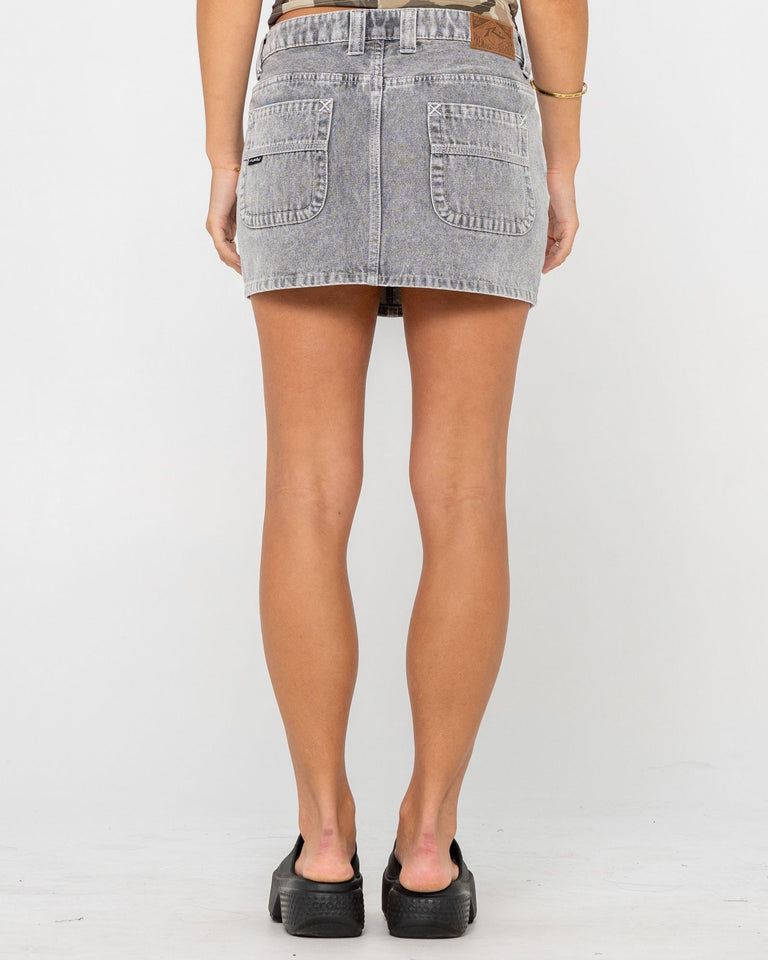 RUSTY MAVERICKS LOW RISE DENIM MINI SKIRT - LAO – Whangamata Surf Shop