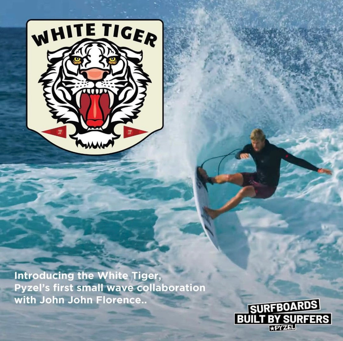 PYZEL WHITE TIGER 5 FIN FCS|| - CLEAR – Whangamata Surf Shop